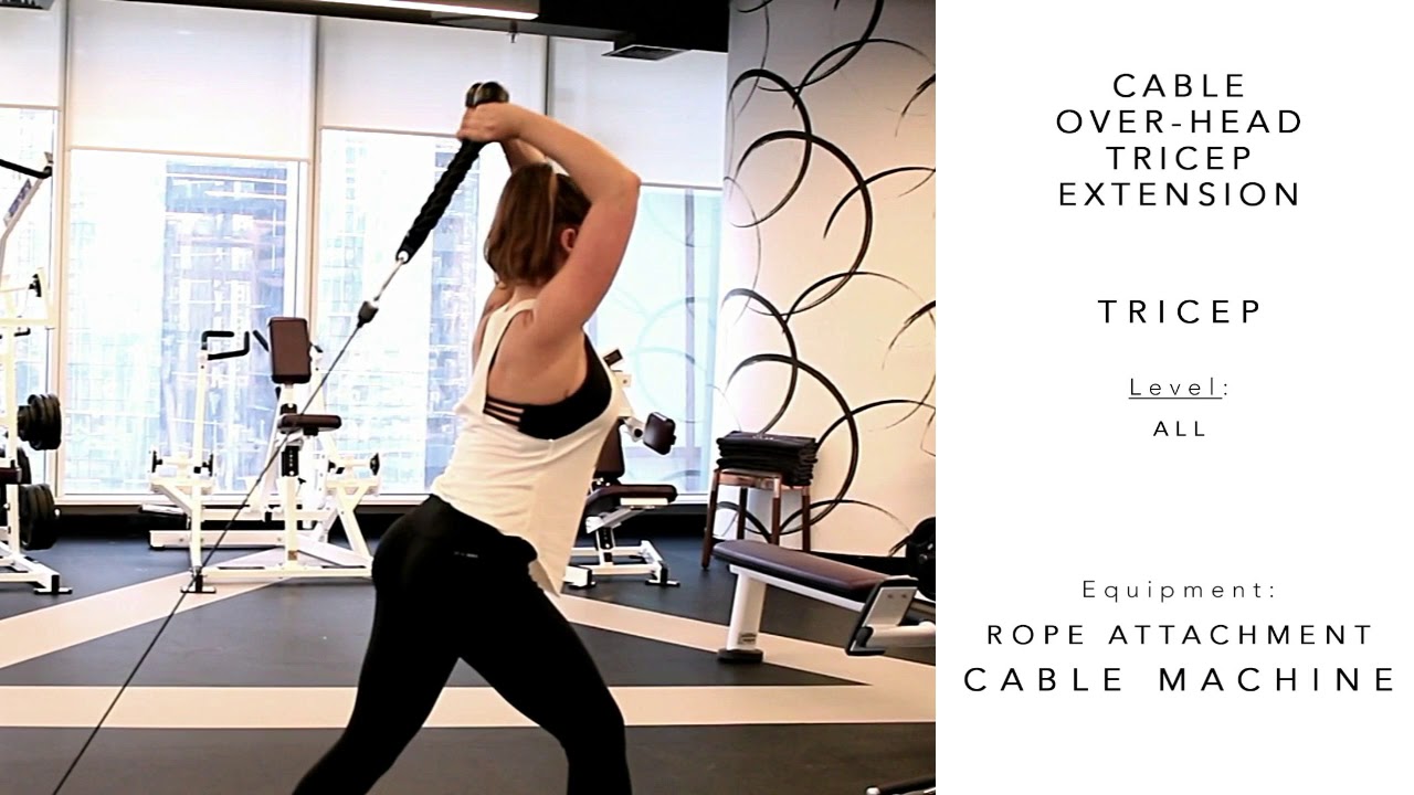 Cable Tricep Overhead Extension Rope - YouTube