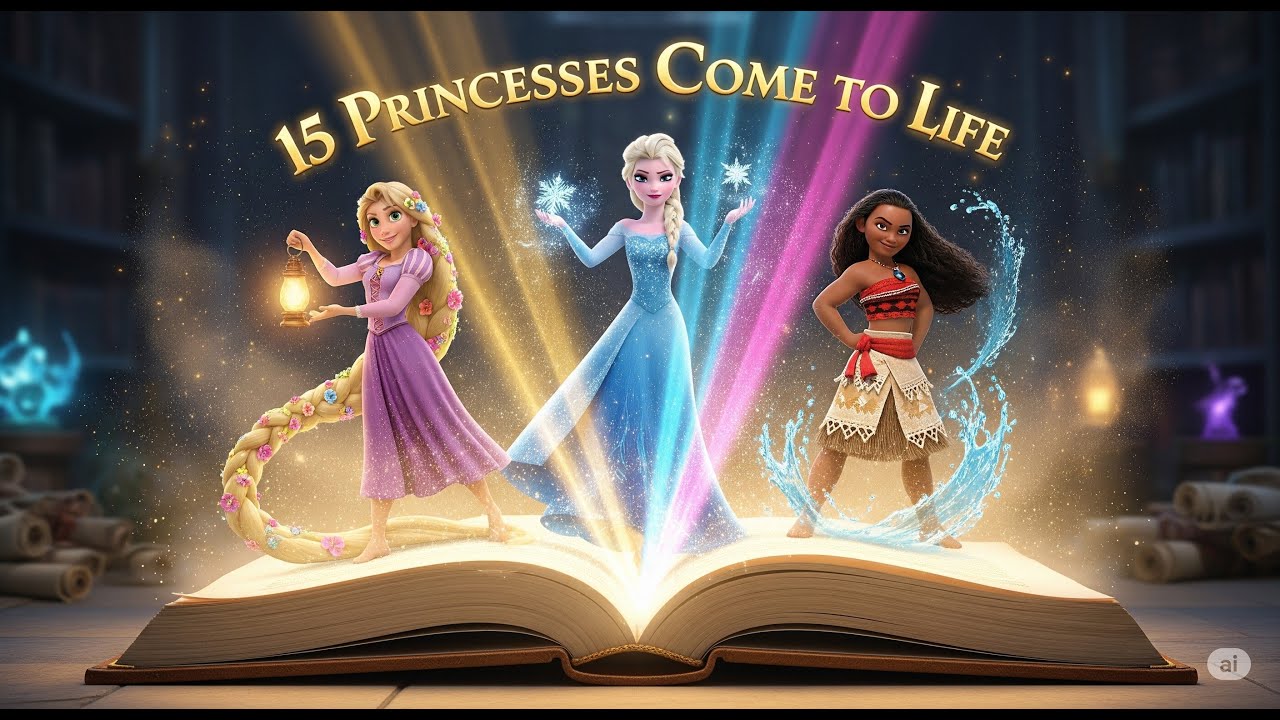 Disney Princesses Come Alive | 3D Book Portal Animation Magic - YouTube