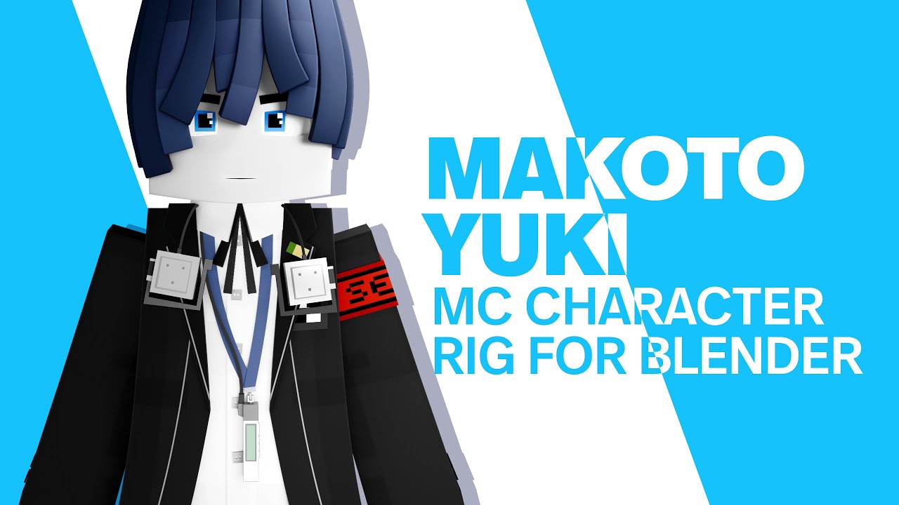 Makoto Yuki (MC Styled) | Persona 3 Character Rig for Blender - YouTube