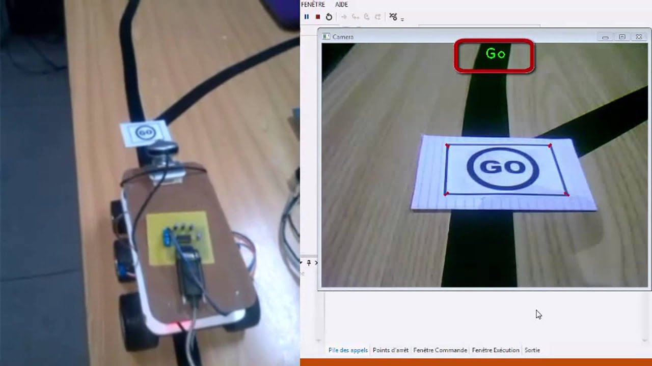 AGV_µI Line follower using Webcam and OpenCV (FSTG_MARRAKECH) - YouTube