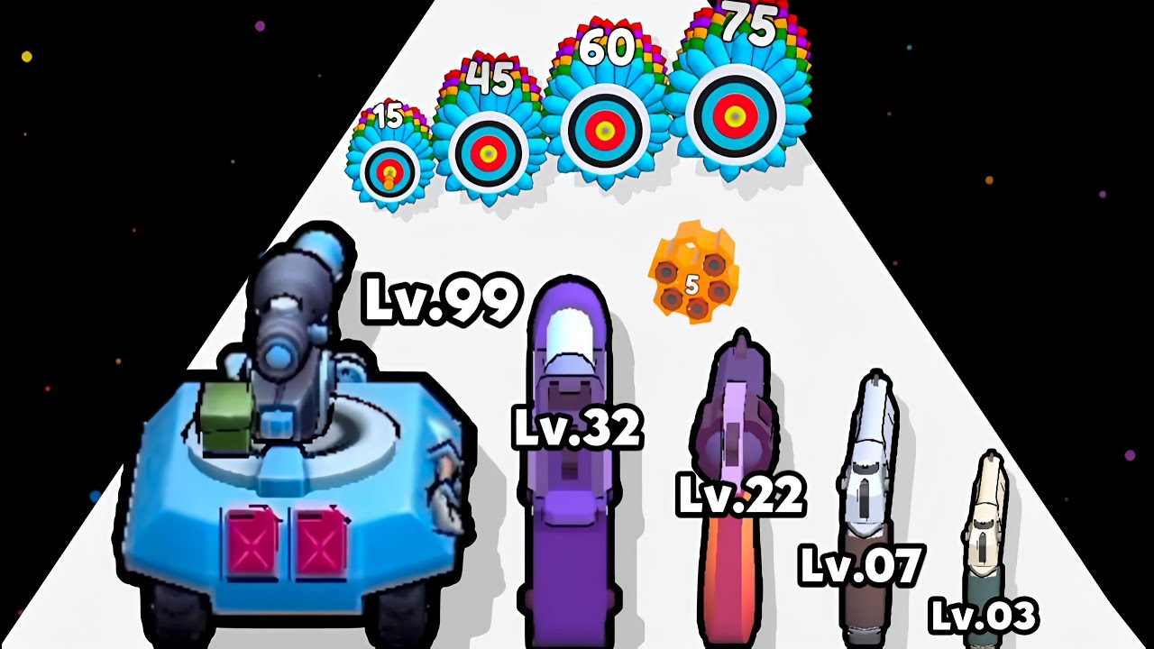 Shuffle & Shoot Run 3D : Level Up Shoot Max Level Gameplay ( Gun Evolution ) - YouTube