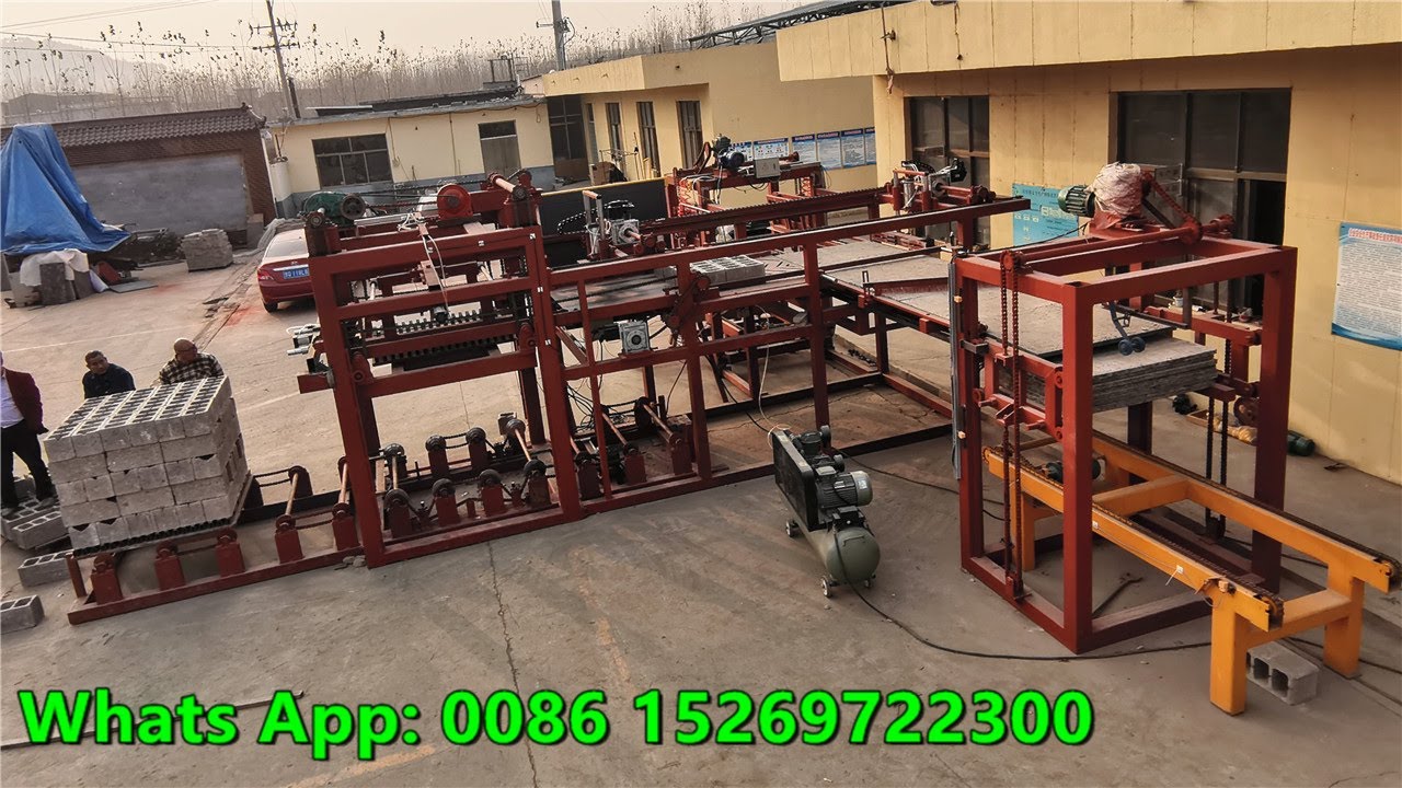 Automatic bricks collecting plant, concrete block stacker machine ...