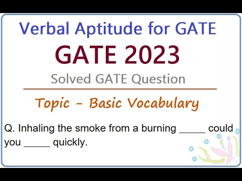GATE 2023 Verbal Aptitude - Previous year solved GATE Question - Basic ...