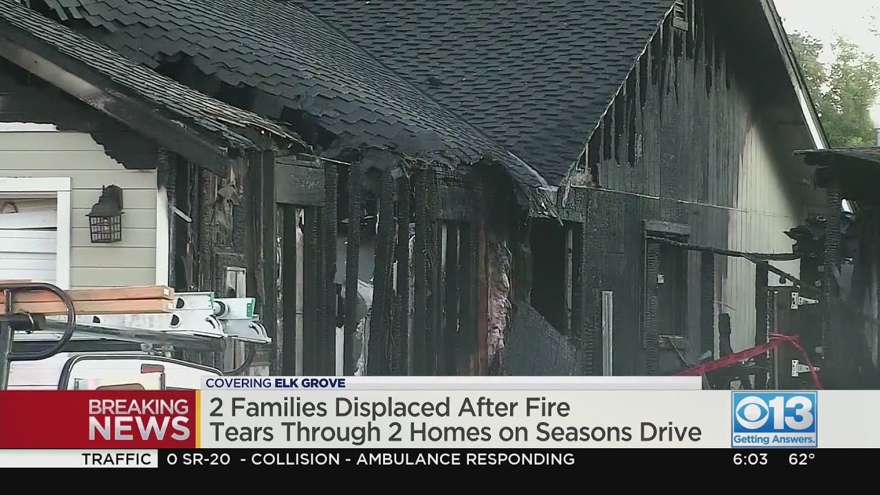 2 Elk Grove homes damaged in fire - YouTube
