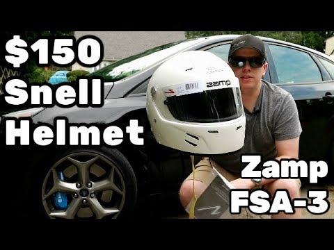 Review of the Zamp FSA-3 Snell SA2015 Race Helmet - YouTube