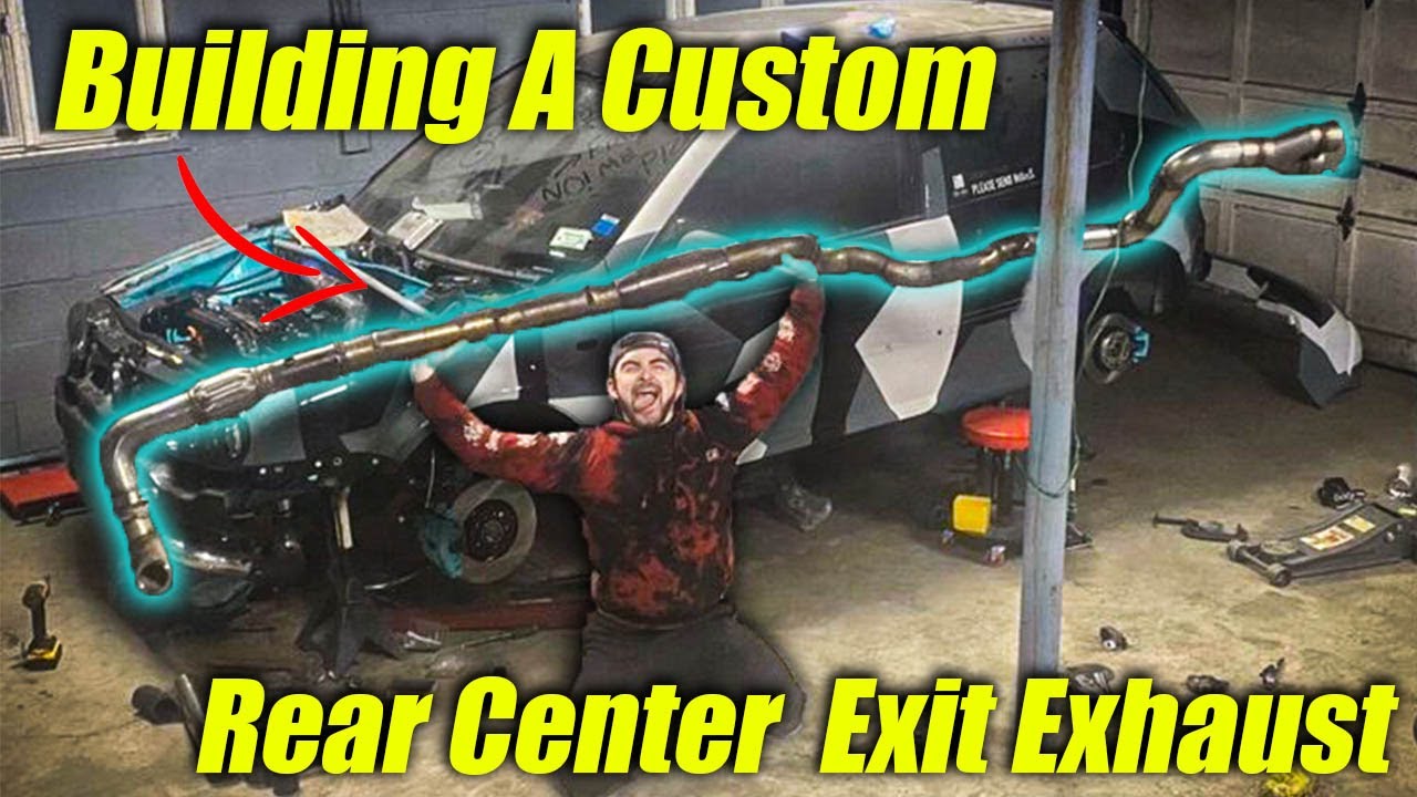 Building a custom rear center exit exhaust | Volkswagen MK4 GTI - YouTube