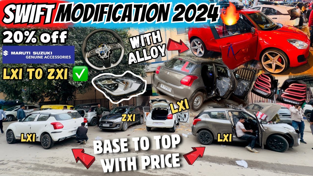 Maruti Swift Transformation: From Base to Top 🔥| Swift modified ...