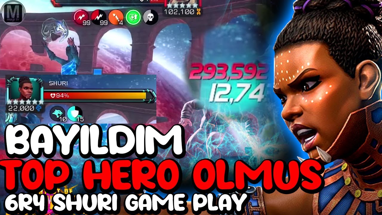 BAYILDIM TOP HERO OLMUŞ - SHURI GAME PLAY - MAGİ TV MCOC SHURI GAME ...
