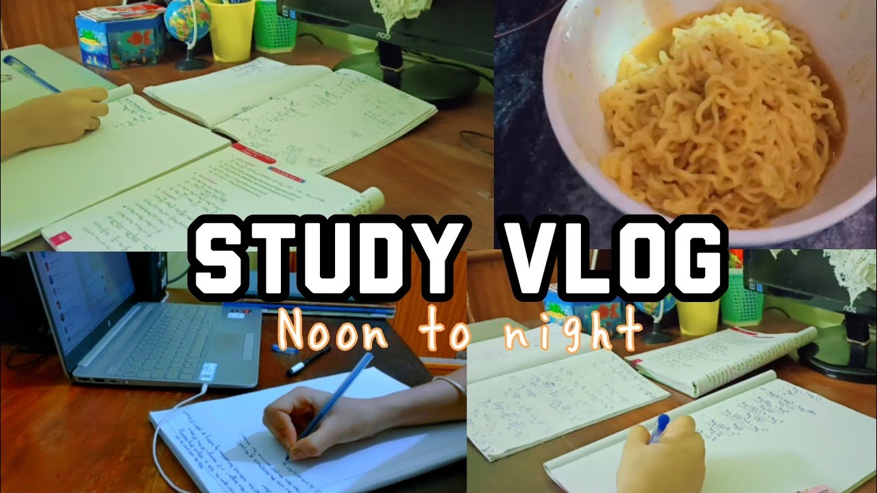 Study vlog| 🌇Noon to night study routine 🌃| Watching animé, studying ...