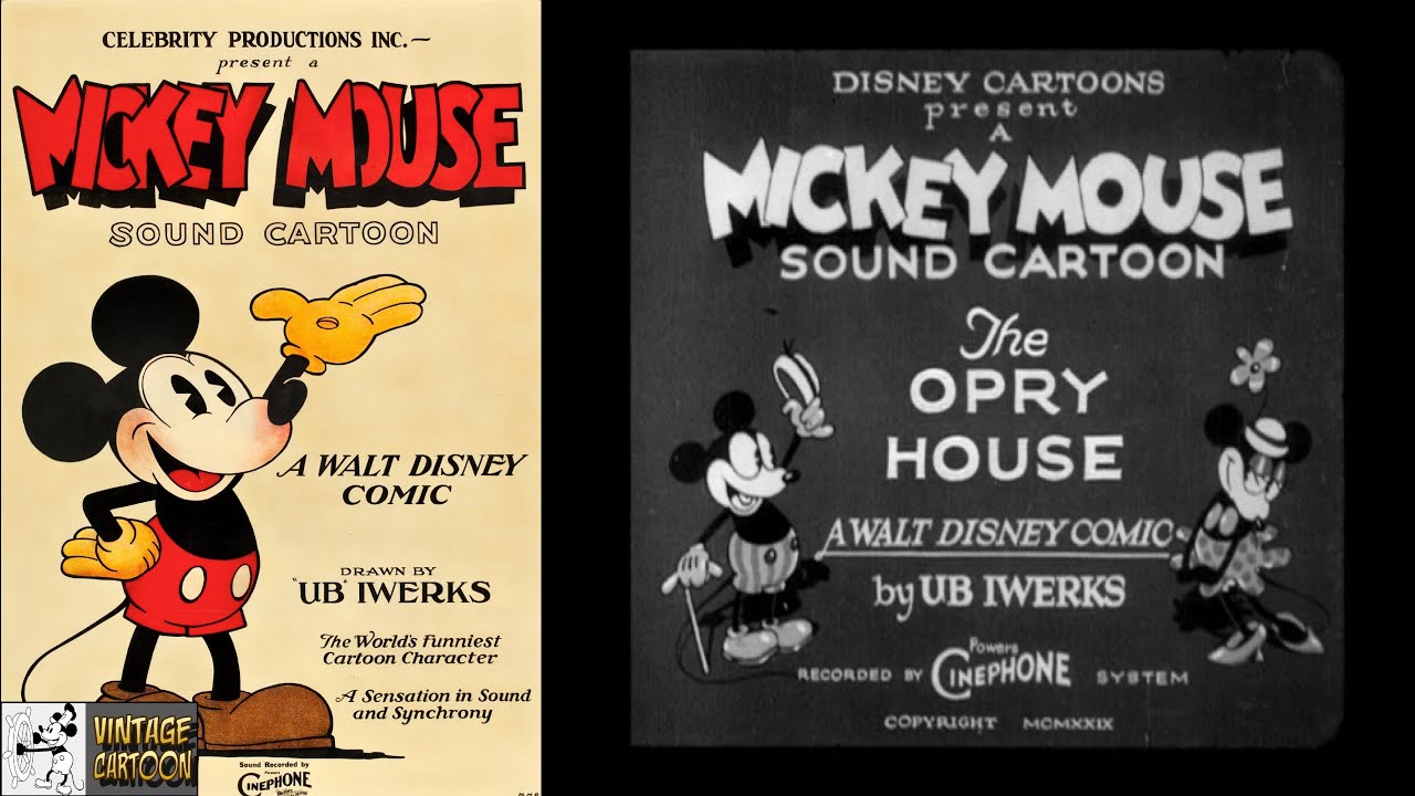 The Opry House (1929) | Vintage Mickey Mouse Cartoon | Classic Disney ...
