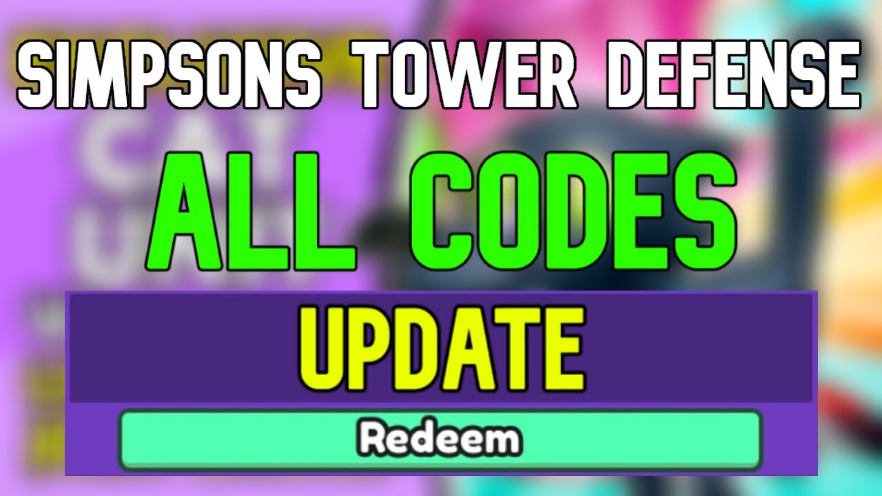 New The Simpsons Tower Defense Codes | Roblox The Simpsons Tower ...