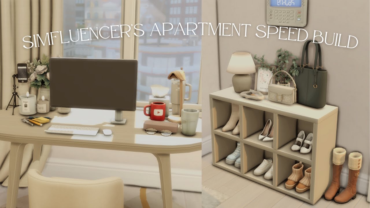 Simfluencer's Apartment - The Sims 4 CC Speed Build - YouTube