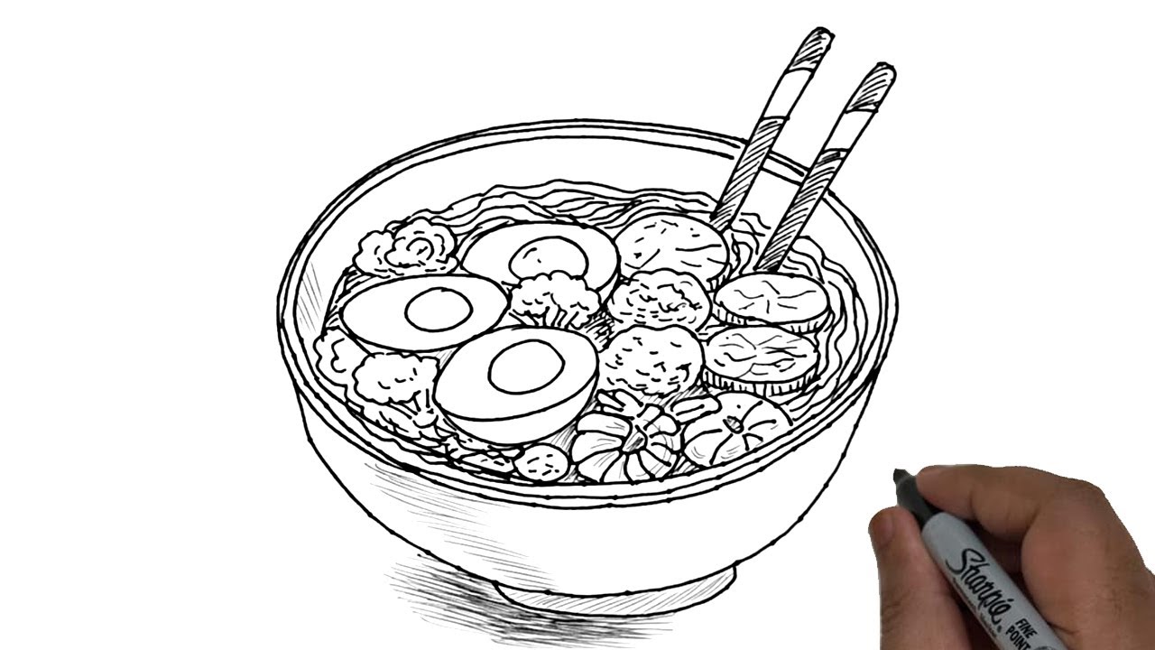 How to Draw a Ramen Bowl. - YouTube