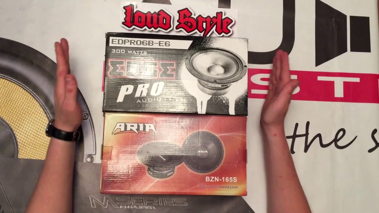 Обзор-сравнение динамиков Edge edpro6b-e6 и Aria bzn 165 s - YouTube