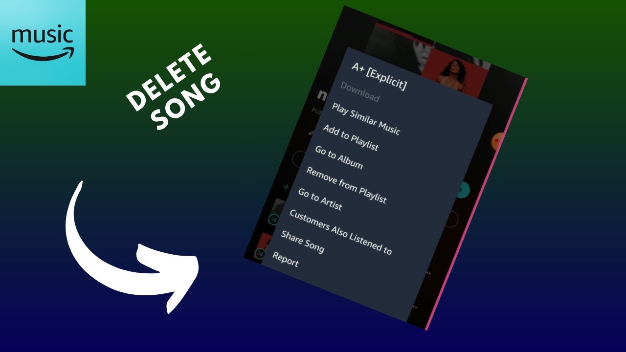 how to delete songs from amazon music playlist - YouTube