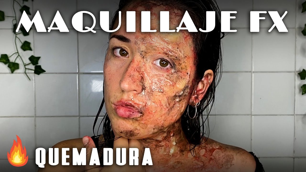 Maquillaje FX cara quemada | Maquillaje quemadura falsa | Bloqueo de ...