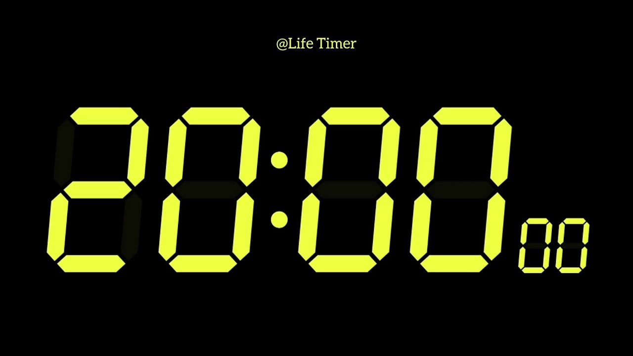 20 Minutes Digital Timer ⏱️ | Fast Millisecond #countdown #timer - YouTube