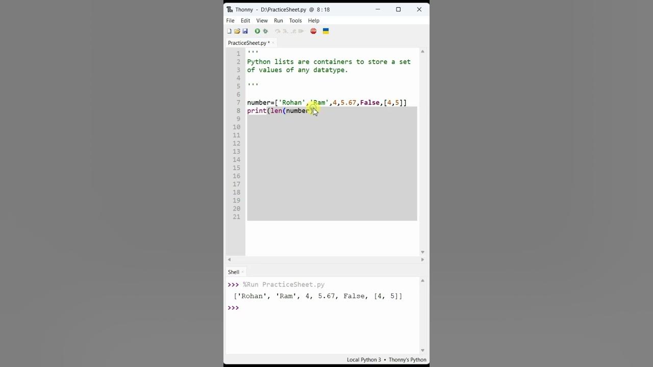 #47 - List Datatype in python [Part-2] | Python Tutorial | Praveen Kumar - YouTube