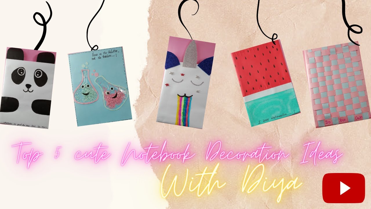 How to Decorate Notebook cover || Decorate copy cover - YouTube