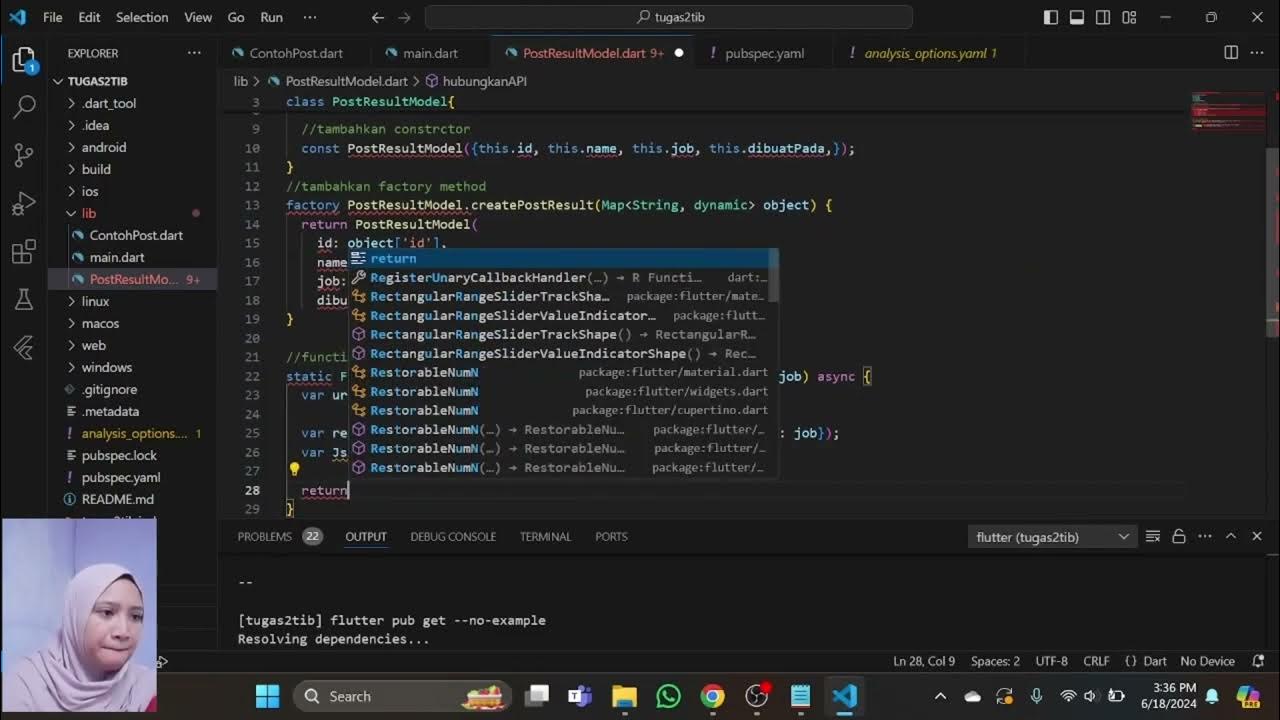 TUGAS PABB MEMBUAT HTTP REQUEST DENGAN DART FLUTTER - YouTube