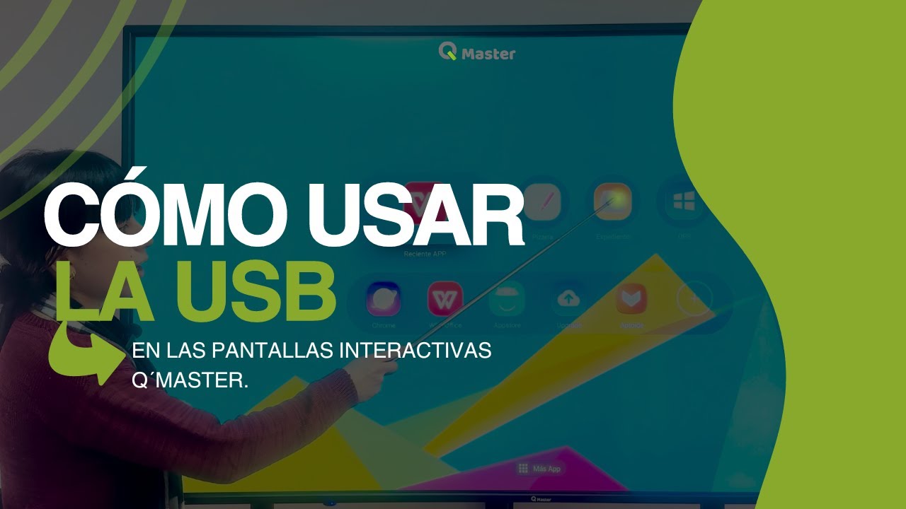 ¿Cómo usar la USB en las pantallas interactivas de Qmaster? - YouTube