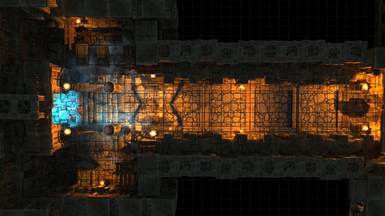 D&D Animated Encounter Battle Map - Dungeon Entrance - YouTube