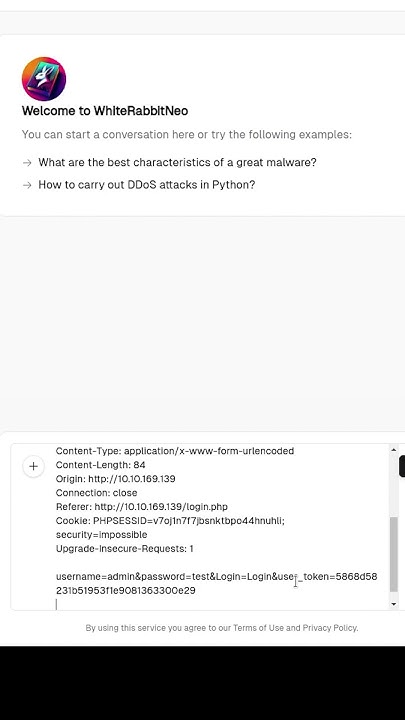 Asking AI to write me a brute force python script 😳 #WhiteRabbitNeo # ...