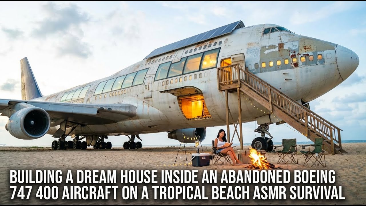 Building a Dream House Inside an Abandoned Boeing 747 400 Aircraft on a ...
