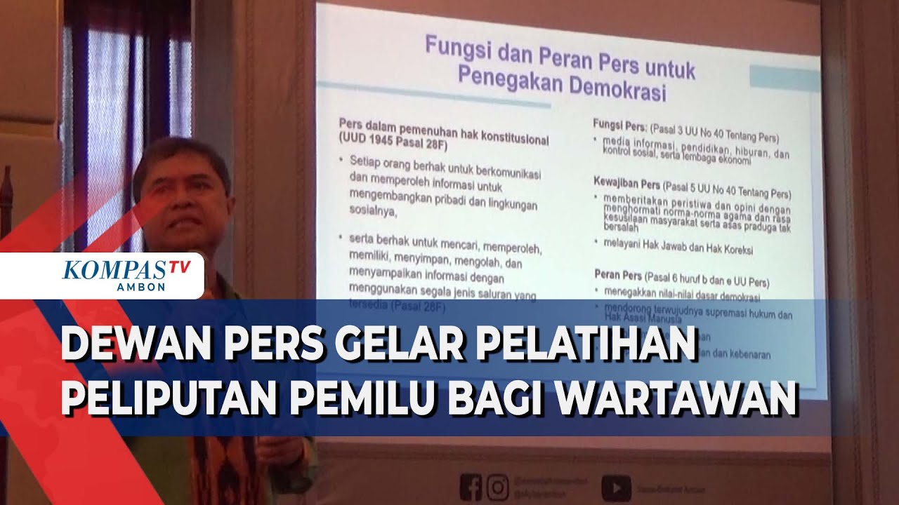 Dewan Pers Gelar Workshop Peliputan Pemilu 2024 kepada jurnalis di ...