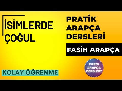 İSİMLERDE ÇOĞUL (CEMİ) / FASİH ARAPÇA 13.DERS