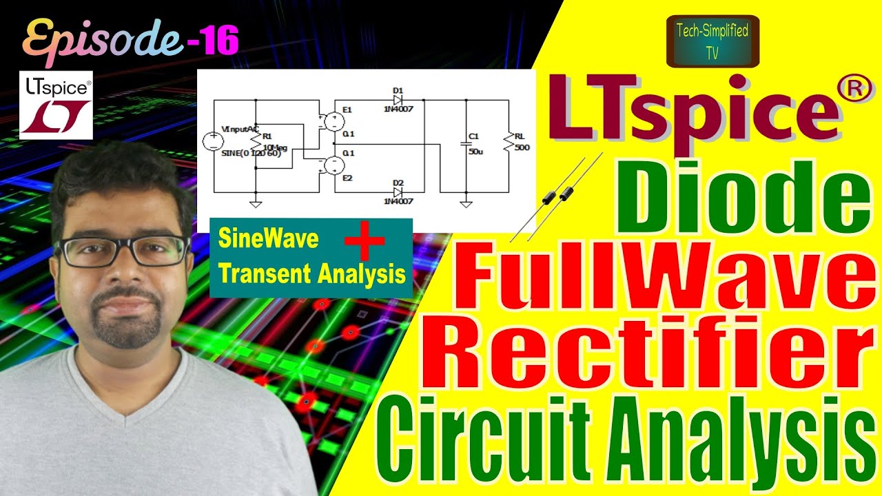 LTSpice (v24): FullWave Rectifier Circuit Using Diode 1N4007 | Response ...