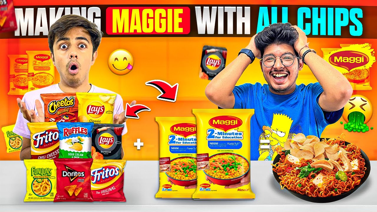 Making Maggie 🍝With All Kinds Of Chips 🧇 | Guess The Maggie Challenge 🫣 ...