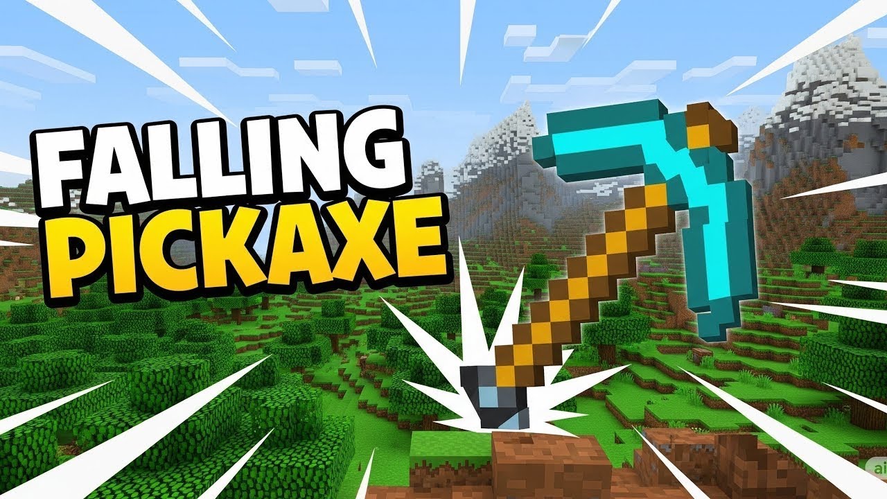 Falling Minecraft Pickaxe - 24/7 Stream - YouTube