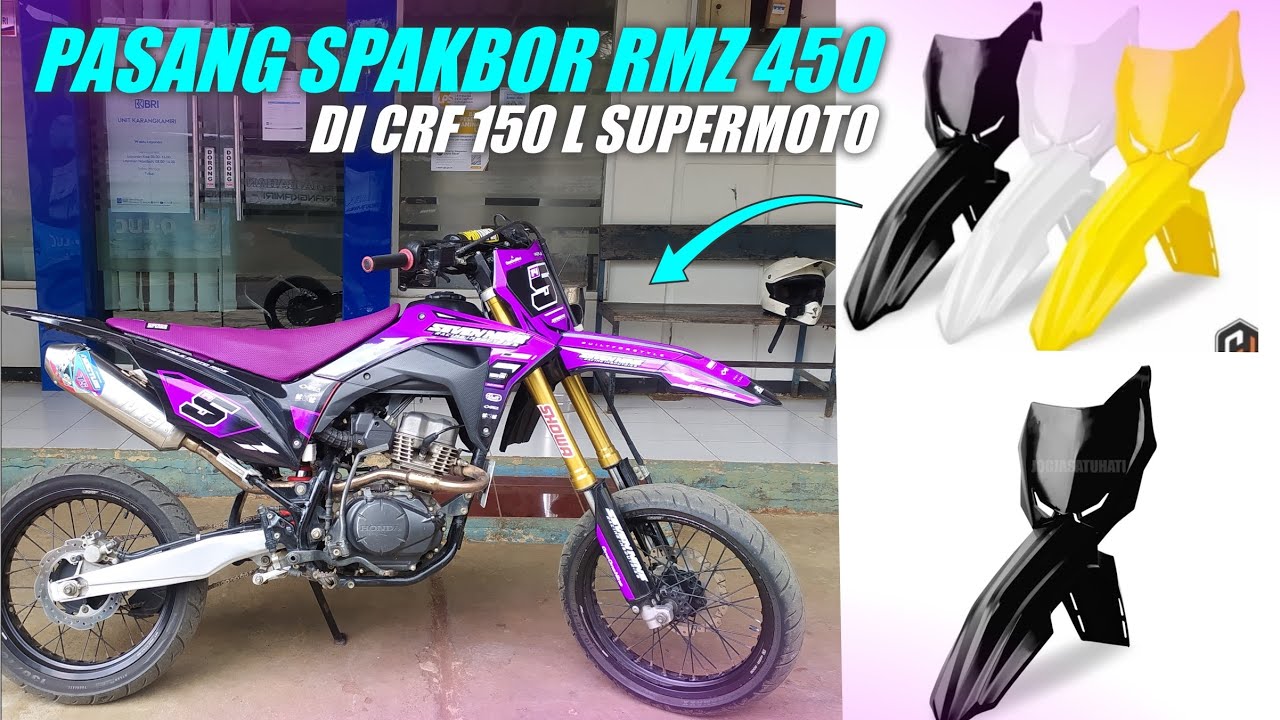 PASANG SPAKBOR DAN PAPAN NOMOR RMZ 450 DI CRF 150 ‼️ Modifikasi ...