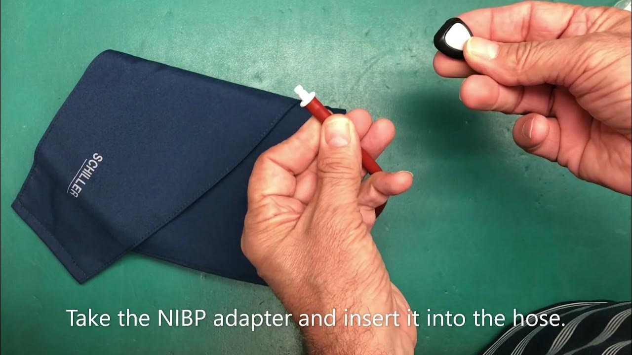 How to place an NIBP adapter in a cuff - YouTube