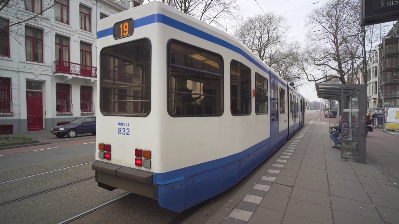 Netherlands, Amsterdam, tram 19 ride from Oostport to Weesperplein ...