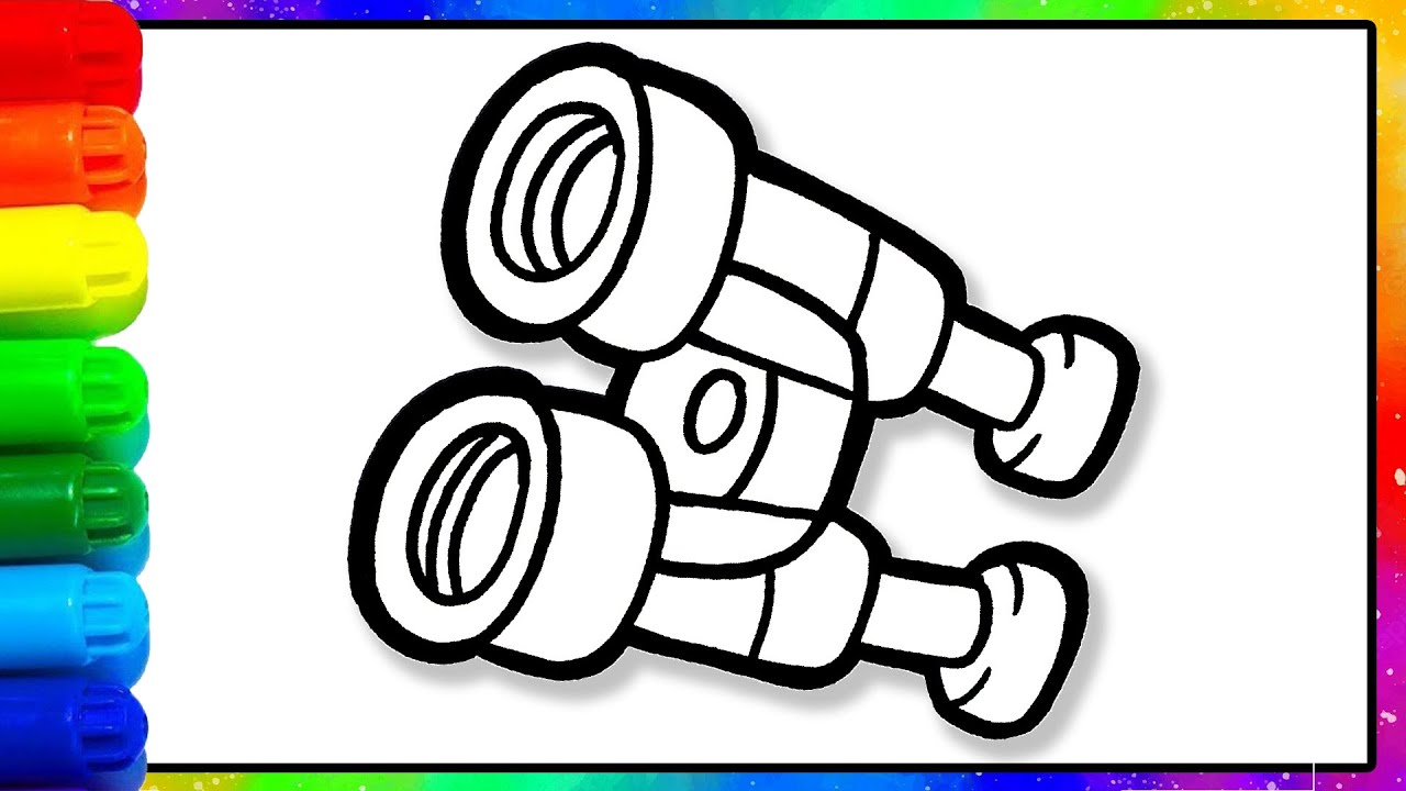 BINOCULARS Drawing: How to Draw BINOCULARS EASY for Beginners | ENJOY ...