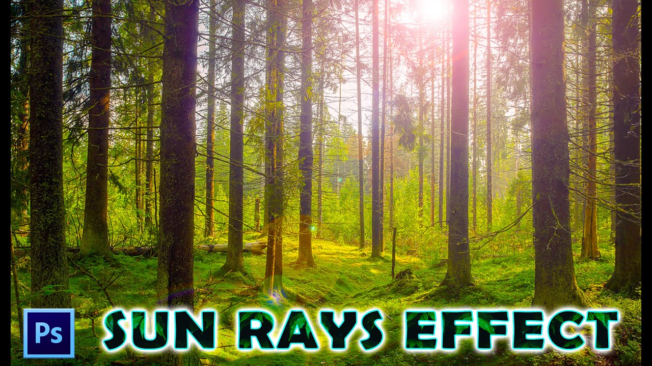 Photoshop Tutorial - Create Sun Rays effect - YouTube
