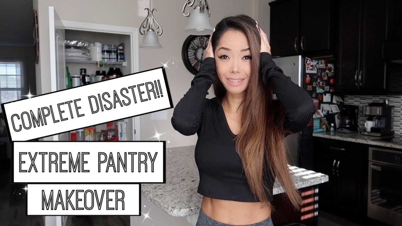 COMPLETE DISASTER!!! EXTREME PANTRY MAKEOVER - YouTube