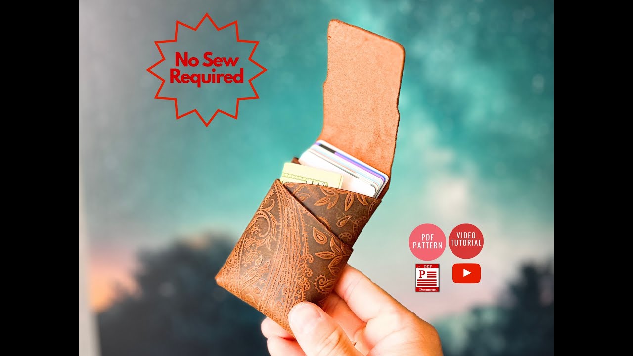 Making a Leather No Sew Wallet, PDF Pattern, by #vikingsleatherdesign ...