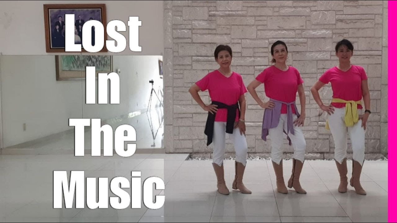 Lost In The Music Line Dance (demo & count) - YouTube