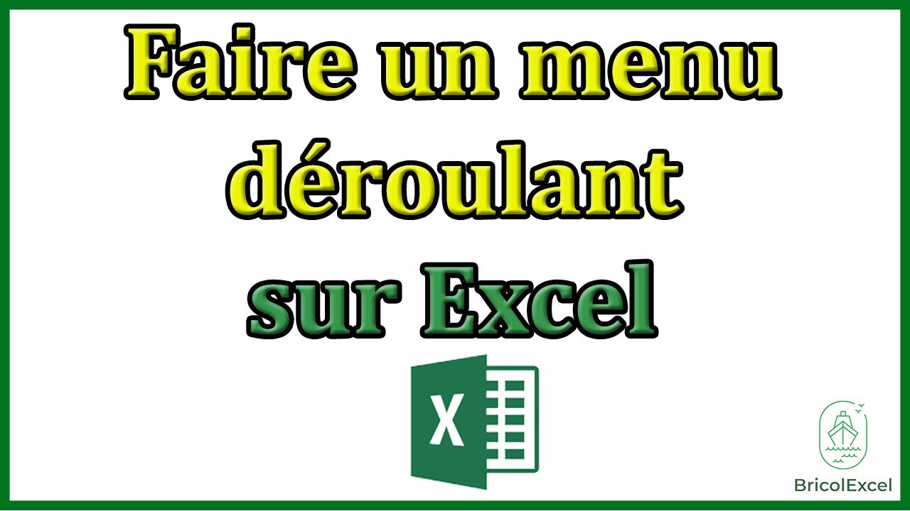 Comment faire un menu déroulant sur excel - YouTube