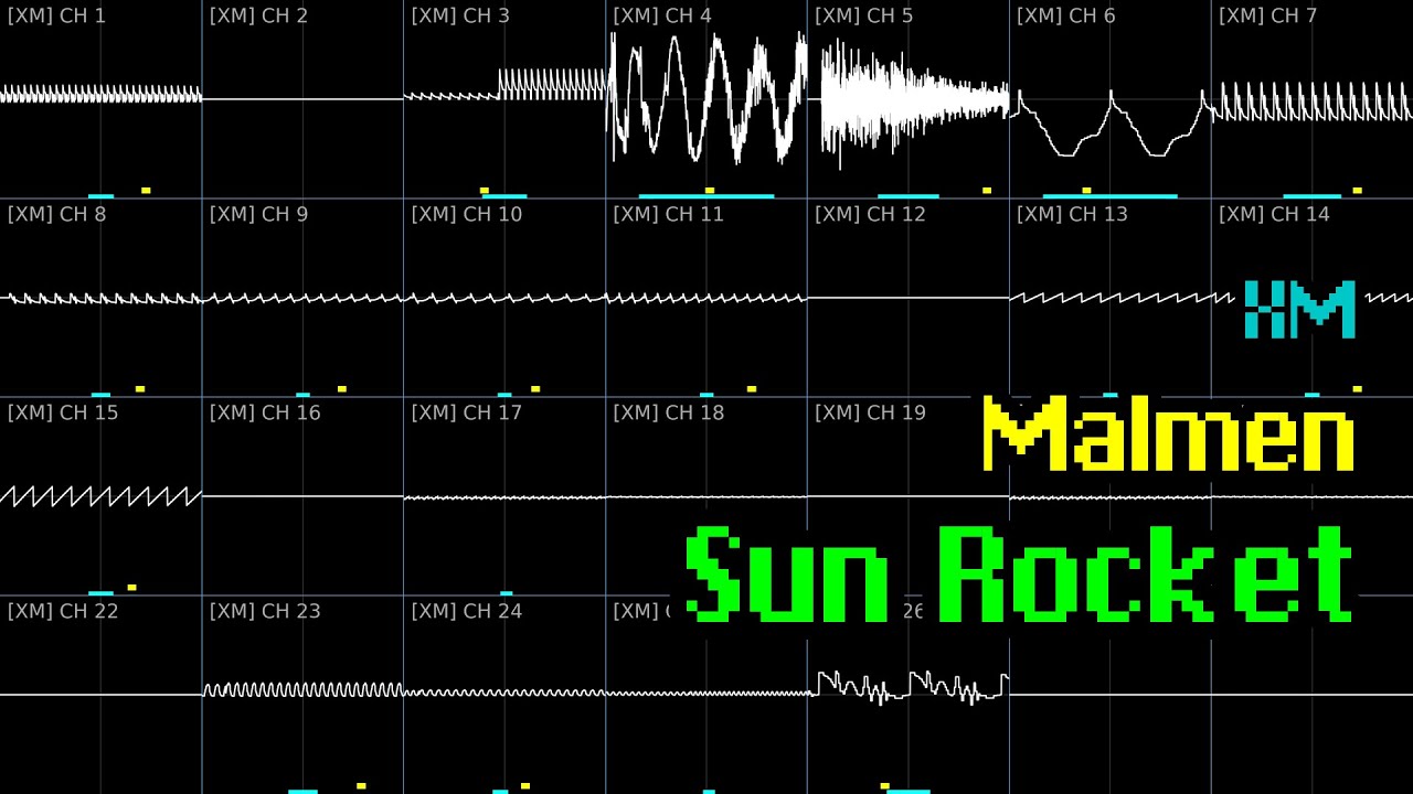 Malmen - "Sun Rocket" (XM, 2011) [Oscilloscope Visualization] - YouTube
