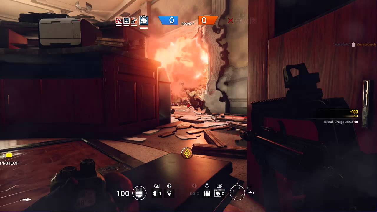Rainbow Six Siege Breaching Charge Kill - YouTube