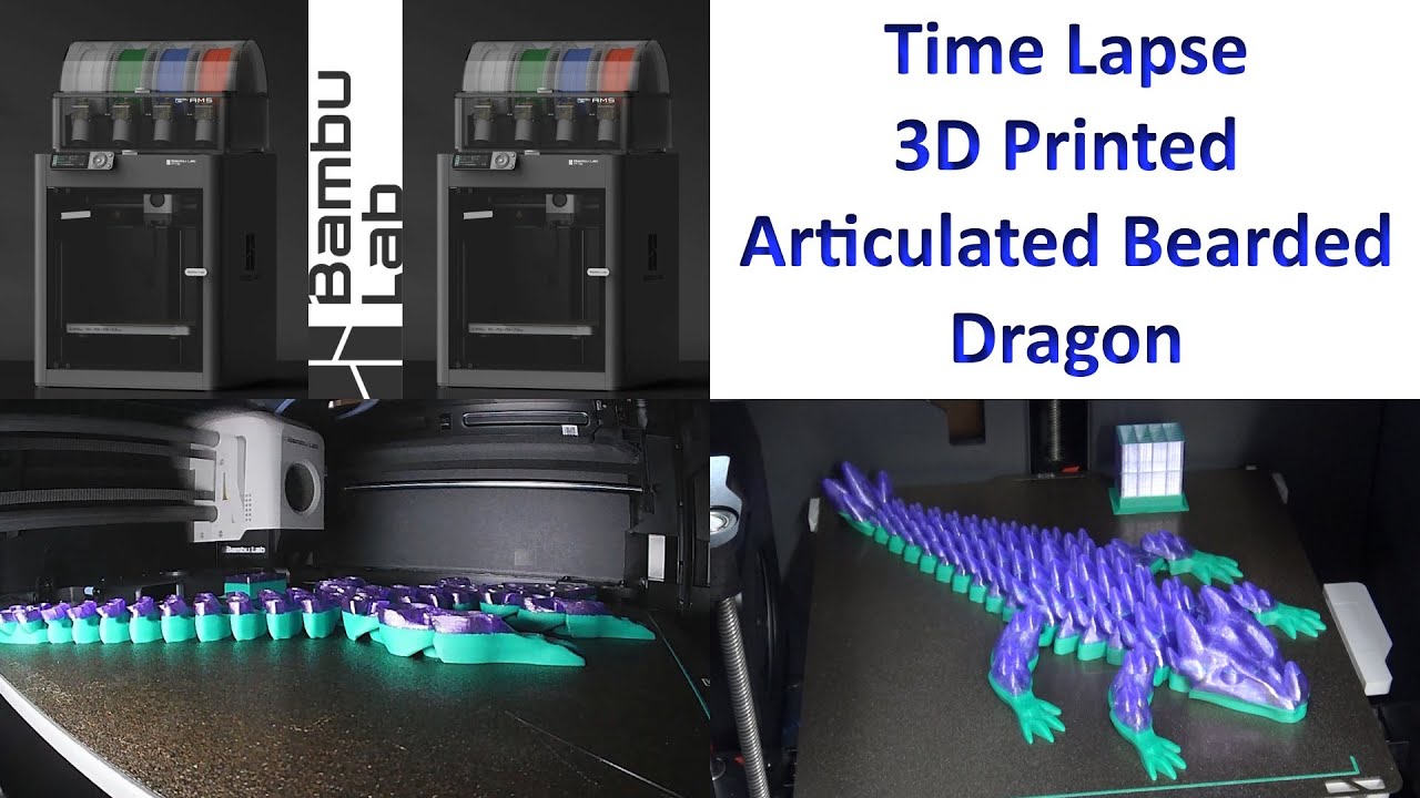 (603) Time Lapse Bambu Labs P1S Articualted Bearded Dragon - YouTube