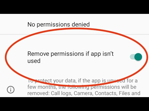 How To Remove Permissions If App Isn't Used Application On Android In ...
