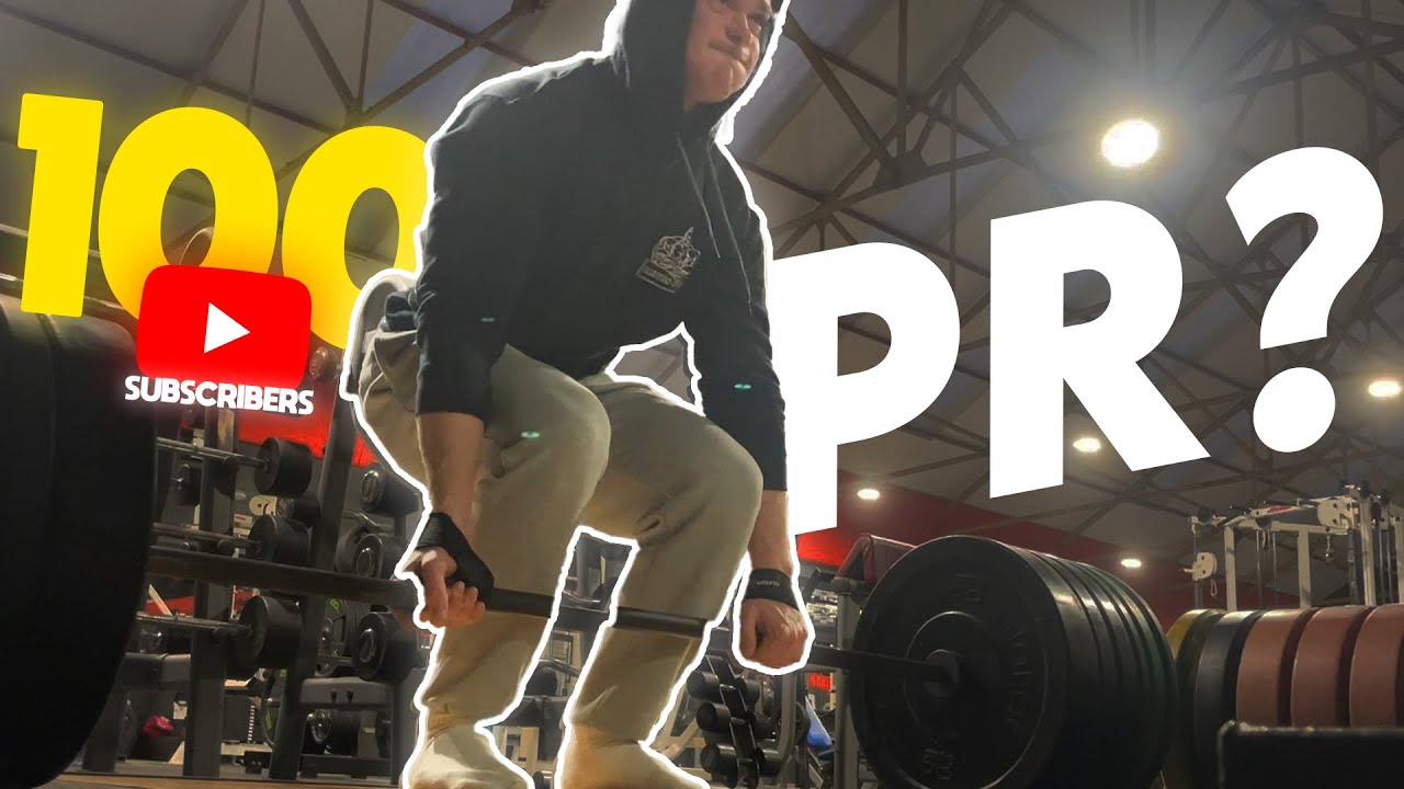Training legs for hitting 100 subs (INSANE Deadlift PR) - YouTube