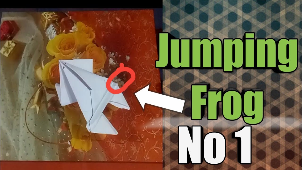 How to make a high jumping paper frog. Paper frog. How to make jumping ...