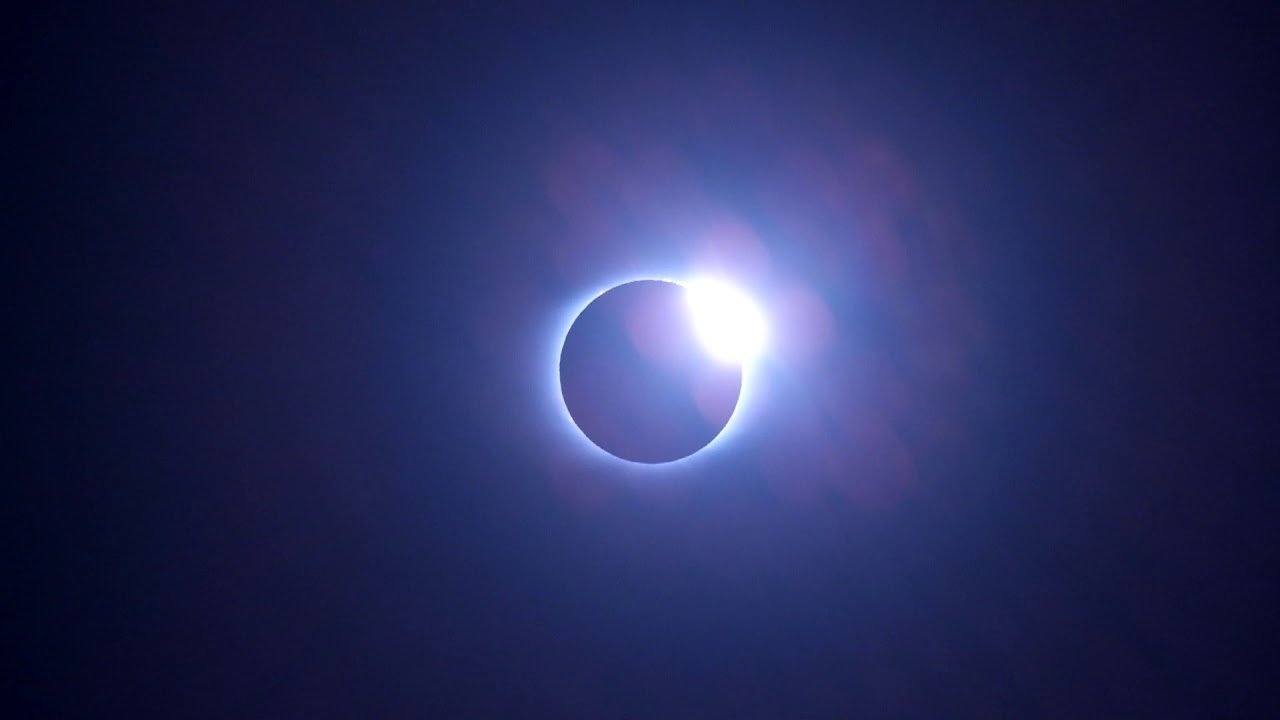 Solar Eclipse 2019 July 2, the 2nd contact - YouTube
