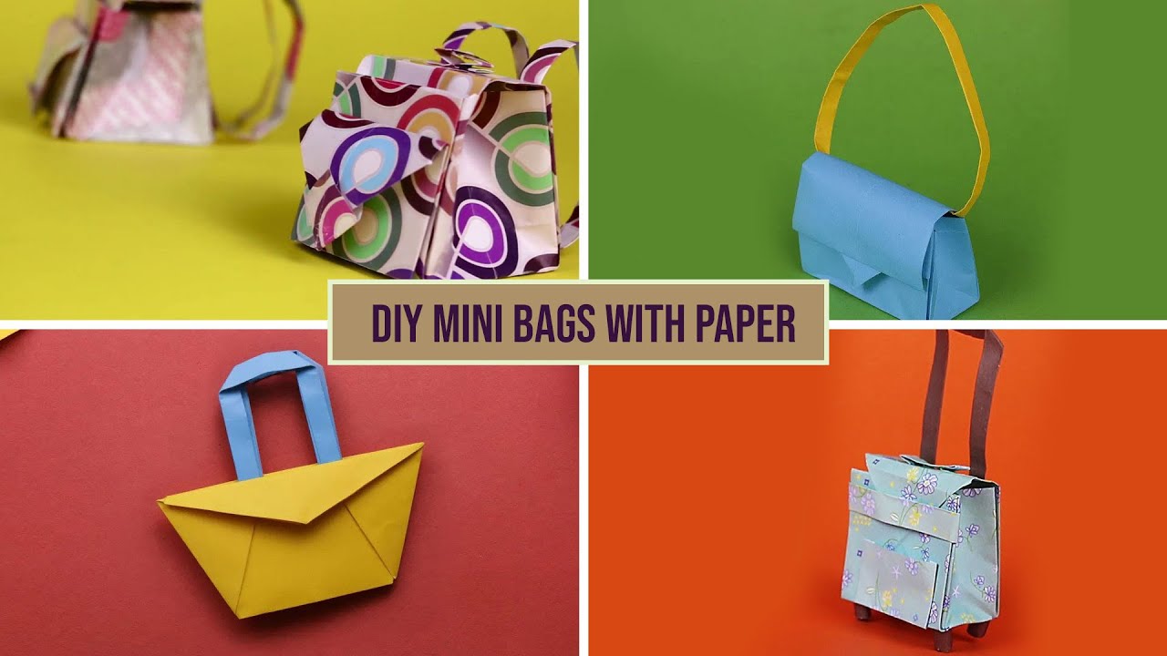 Mini Origami Paper bags | DIY Gift bags | Origami Bagpack | Paper ...